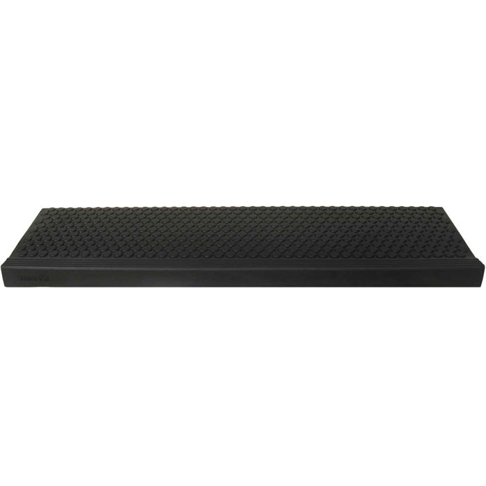 Symple Stuff Aubuchon Coin Grip Commercial Rubber Black Stair Tread